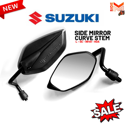 RAIDER R150 FI LEGITMOTO SIDE MIRROR CURVE BLACK/CHROME STEM NON-GRADED ...