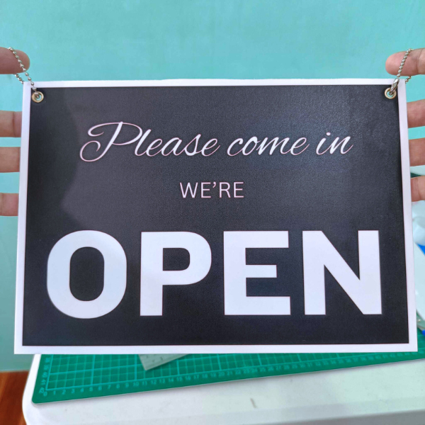 Dual sided Open and Close Signage Sintra Board 10x7 | Shopee Malaysia