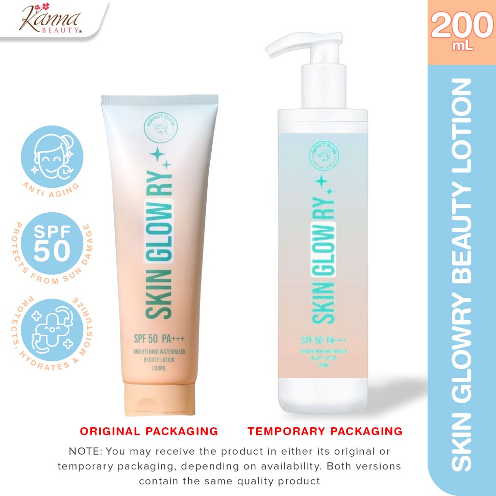 Skin Glowry SPF50 PA+++ Brightening Waterbased Beauty Lotion 200mL | Shopee Malaysia