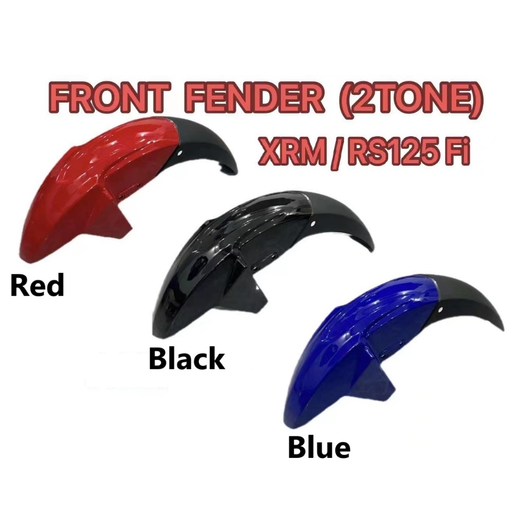 Front Fender (2Tone)- Xrm/RS125 FI (Black/Blue/Red) | Shopee Malaysia