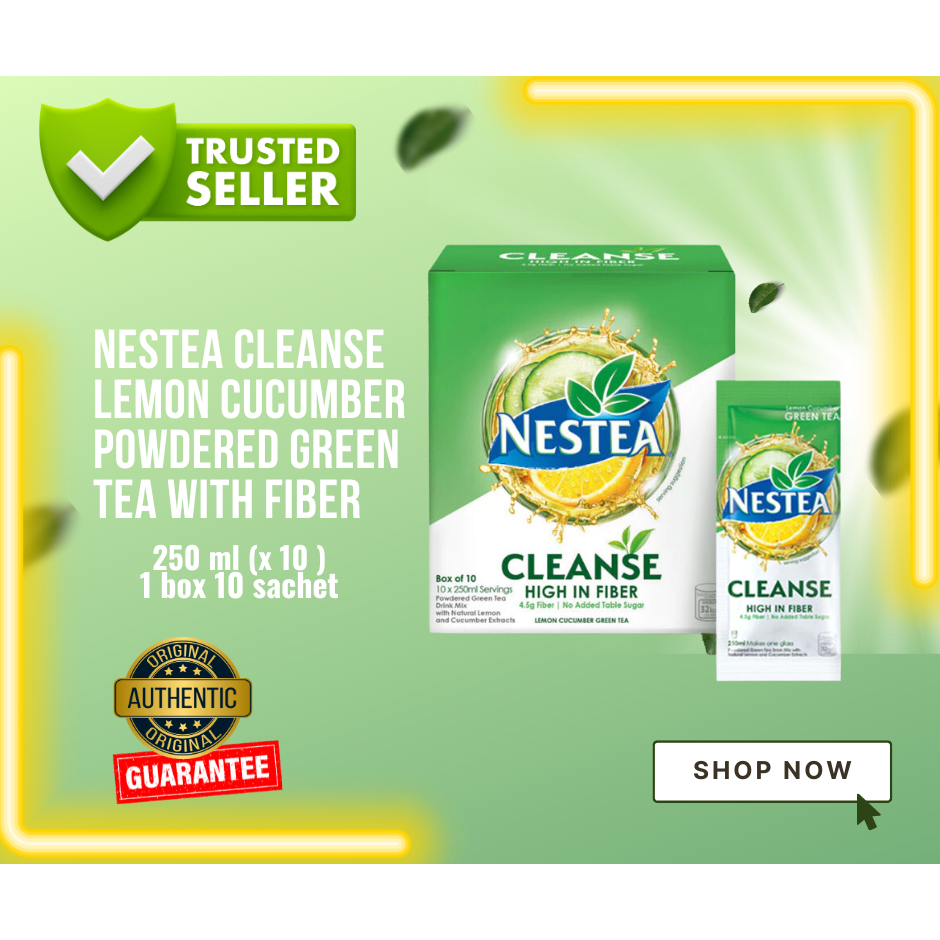 Nestea Cleanse Lemon Cucumber Powdered Green Tea 250ml - Pack of 10 ...