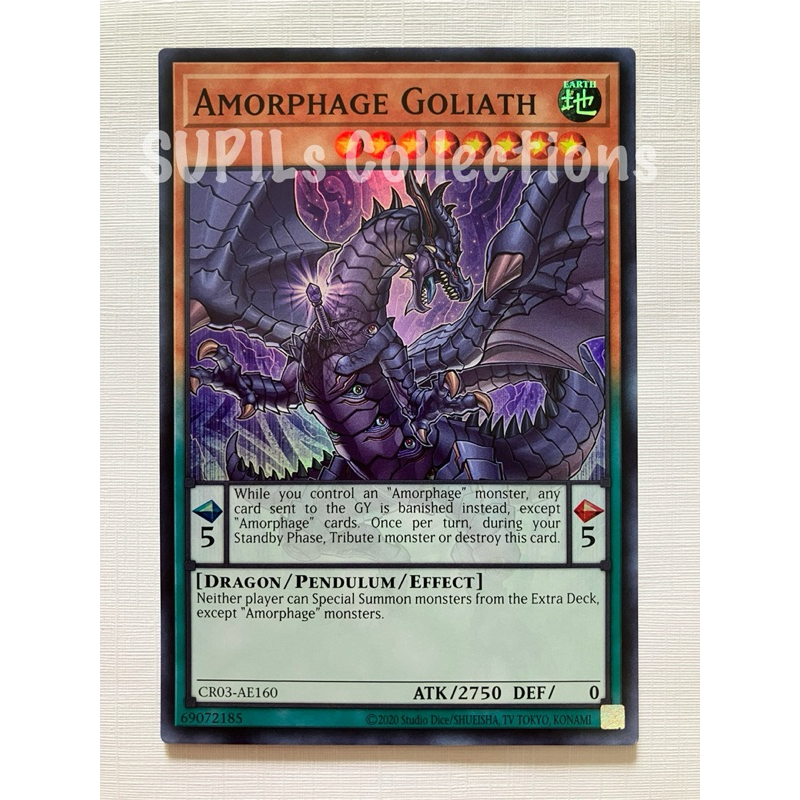 YuGiOh! OCG AE Amorphage Goliath CR03-AE160 (SR) | Shopee Malaysia