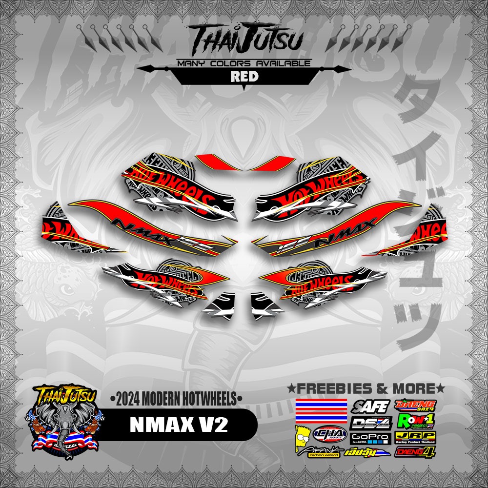NMAX V2 DECALS ( 2024 MODERN HOTWHEELS )【ThaijutsuStickers】 | Shopee ...