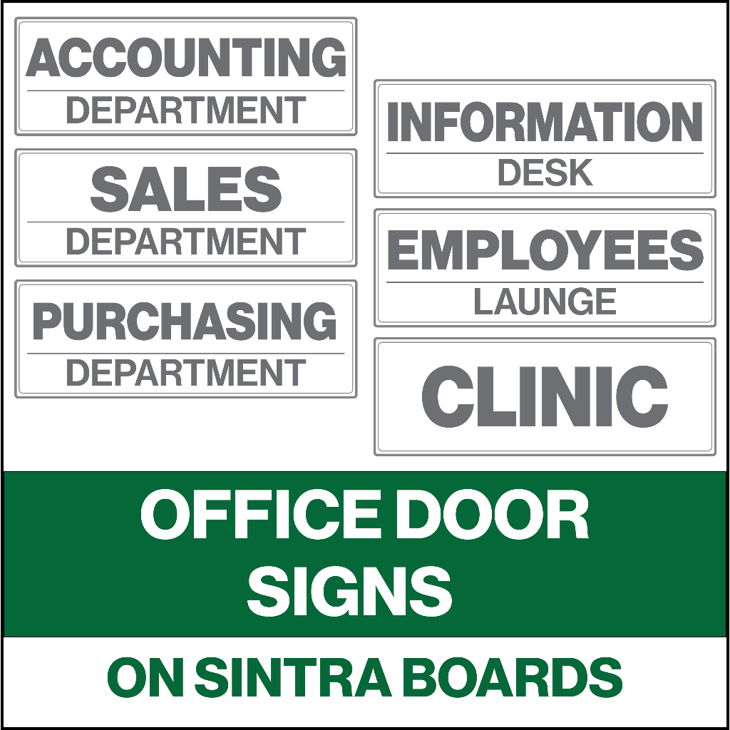 Office Door Signs White Minimalist Safety Signages for Household ...