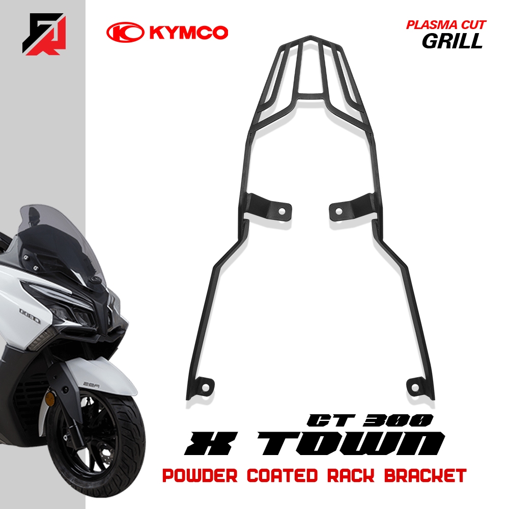 KYMCO XTOWN CT300 STAY GRAB / TOPBOX BRACKET / BLACK POWDER COATED ...