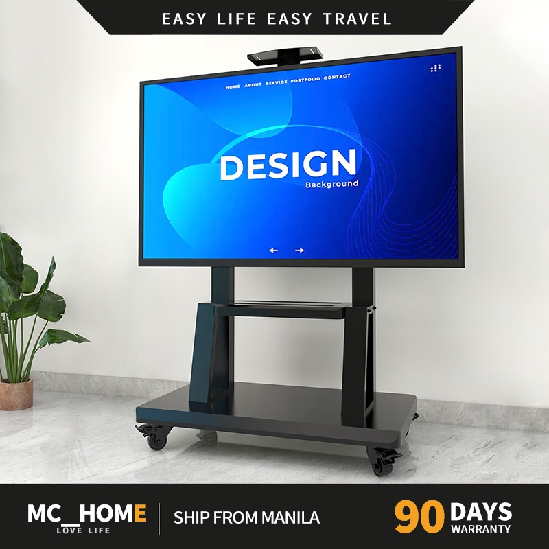 MC&HOME TV Stand Monitor 32-90 Inch Screen Movable Rack Floor Base 360 ...