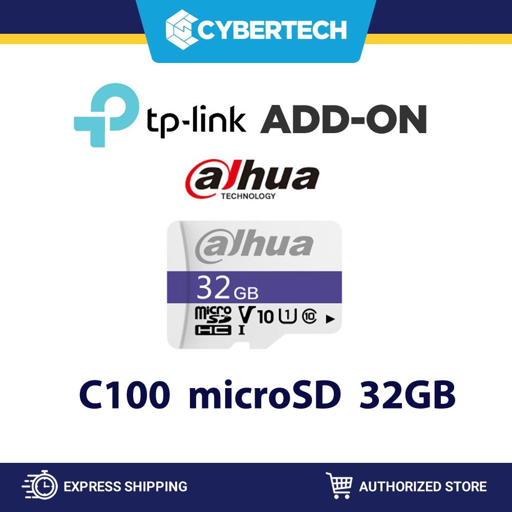 Cybertech TP-Link Dahua C100 32GB MicroSD Memory Card (DHI-TF-C100/32GB) | Shopee Malaysia
