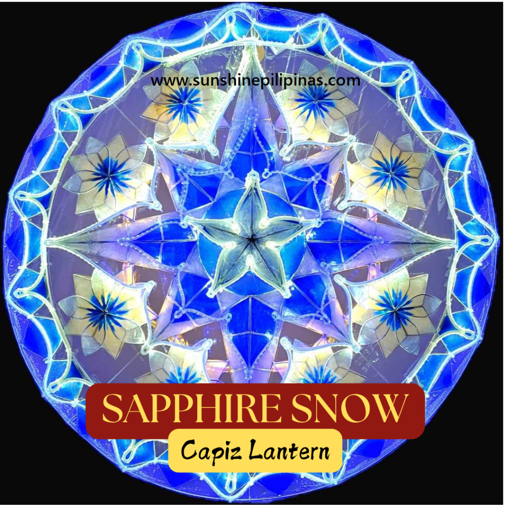 EXCLUSIVE 32" Blue Silver SAPPHIRE SNOW Pampanga Capiz Parol Christmas ...