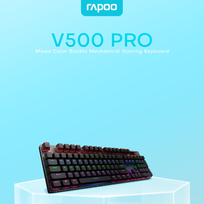Rapoo V500 Pro Gaming Mechanical Keyboard RGB LED Breathing Backlit | Shopee Malaysia