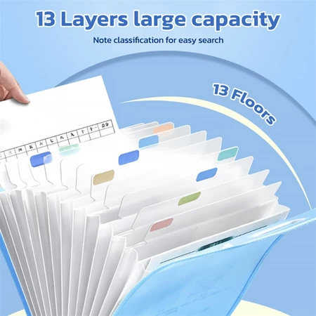Folder File Organizer with Handle Expanding File Folder 13 layer test ...