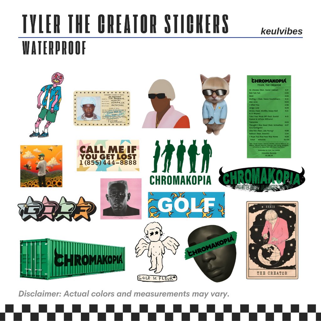 CHROMAKOPIA Tyler the Creator sticker IGOR GOLF artist singer rapper ...
