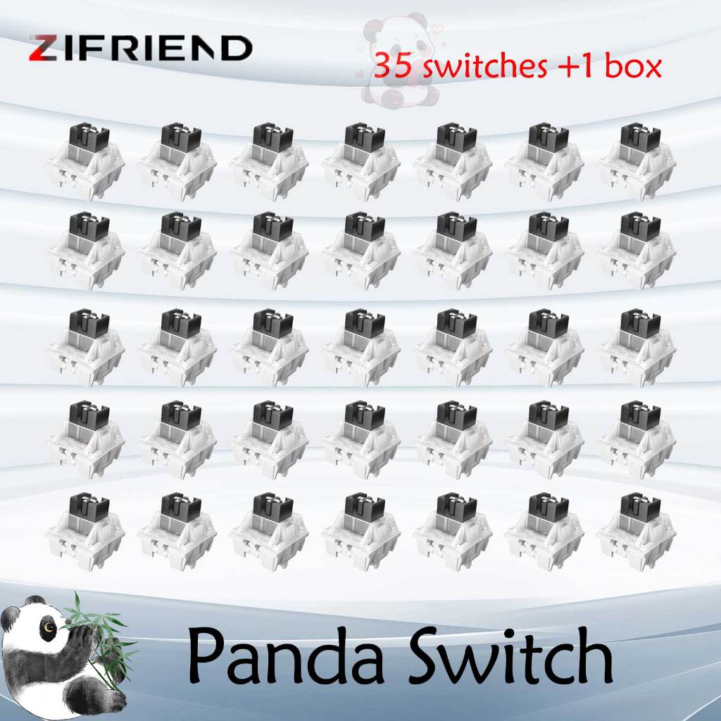 ZIFRIEND 10/35pcs Panda Silent Switch 5-PIN Linear Switch Mechanical ...