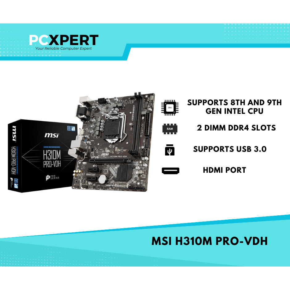 MSI H310M PRO-VDH Motherboard | Shopee Malaysia
