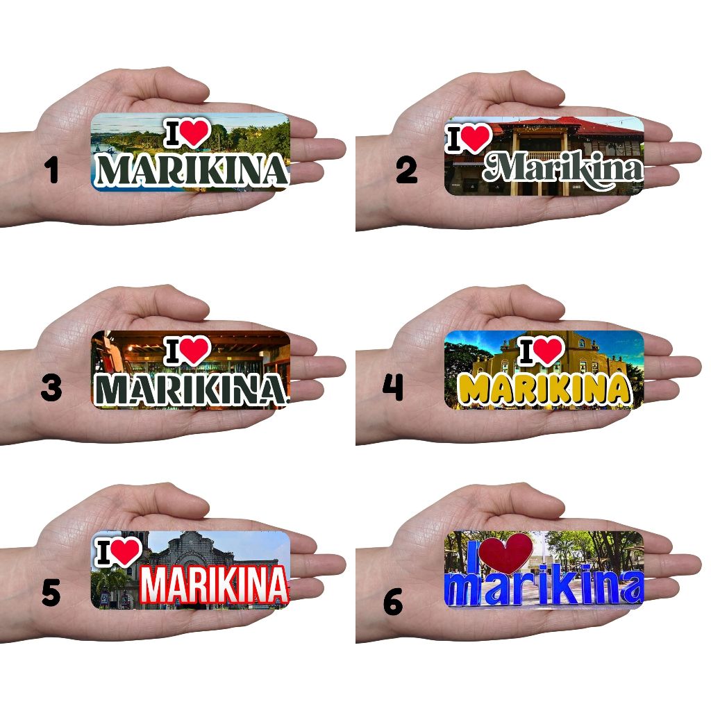 I LOVE MARIKINA RECTANGLE RUBBER REF MAGNET DESIGN | Shopee Malaysia