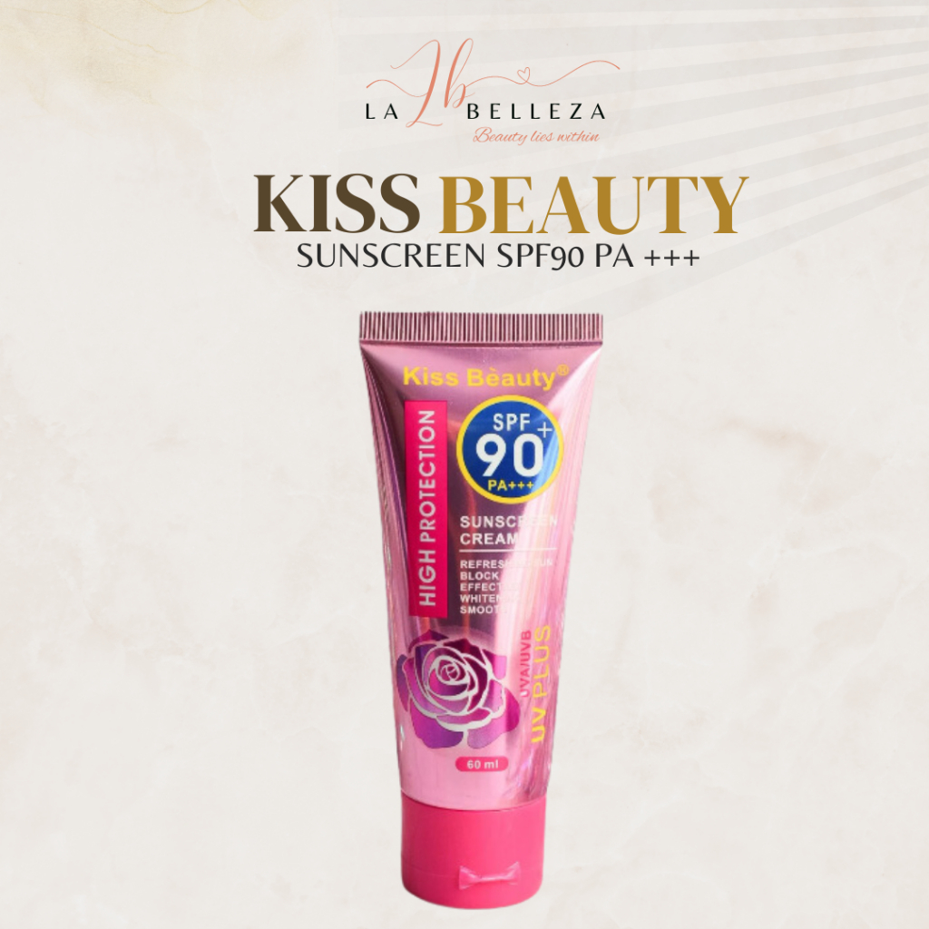 Kiss Beauty Waterproof SPF 90+++ Sunscreen Cream Skin Care 60 ml Tinted High Protection ...