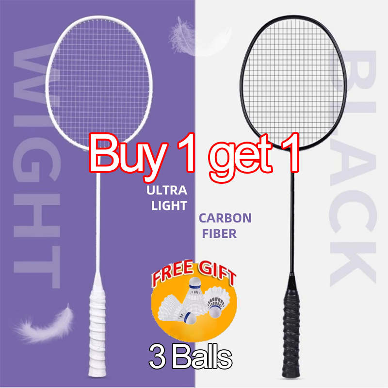 (2pcs)Badminton Racket 4u G5 24lbs Full Carbon High Tension Carbon ...