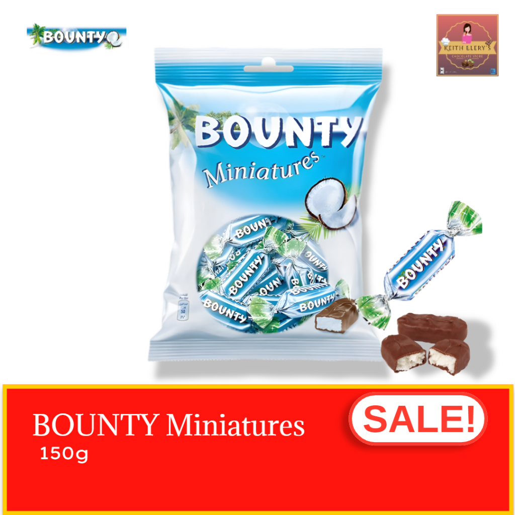 Bounty Miniatures Chocolate Candy Bar 150g | Shopee Malaysia