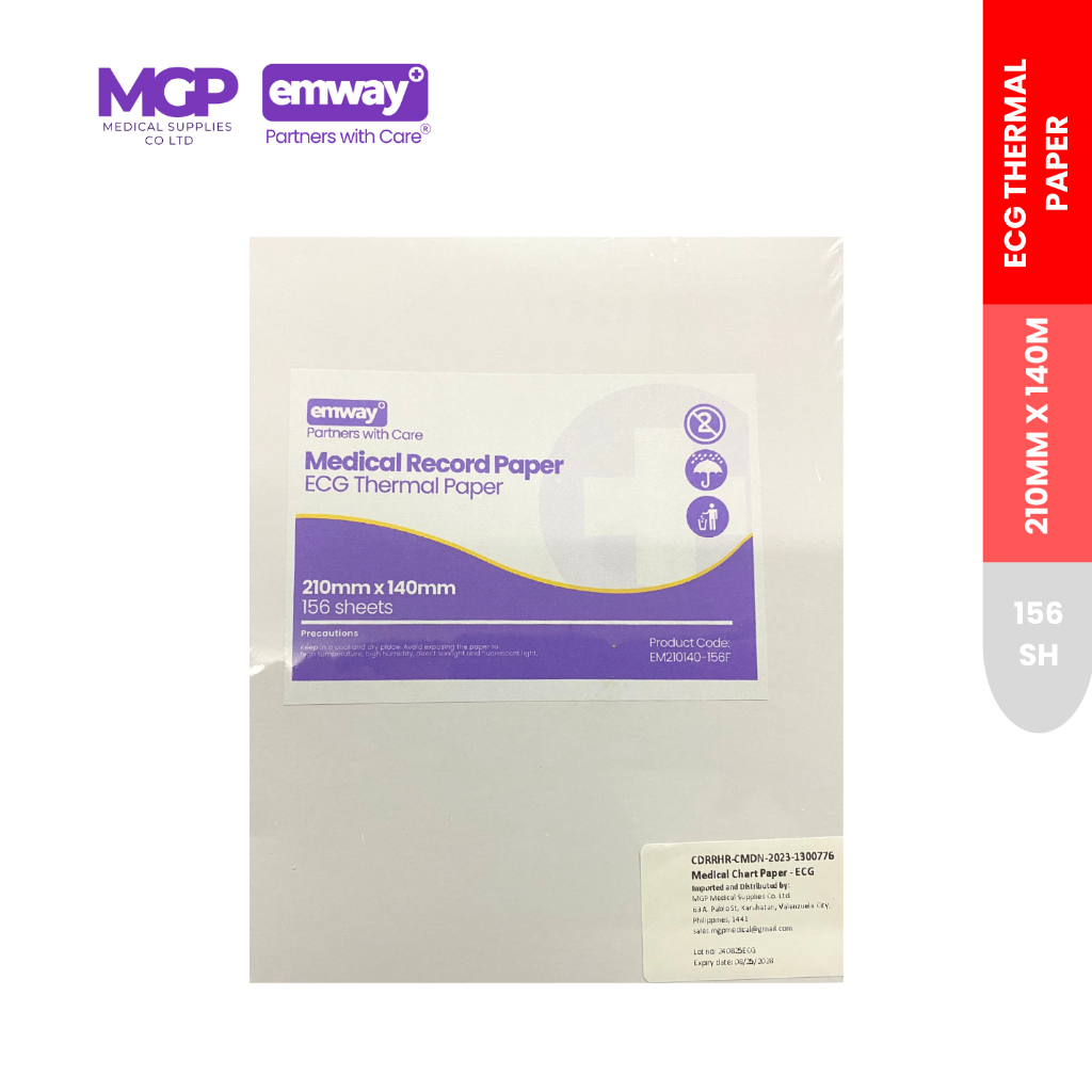 210mm x 140mm x 20m - 156 sheets - ECG Paper Emway Medical Chart Paper ...