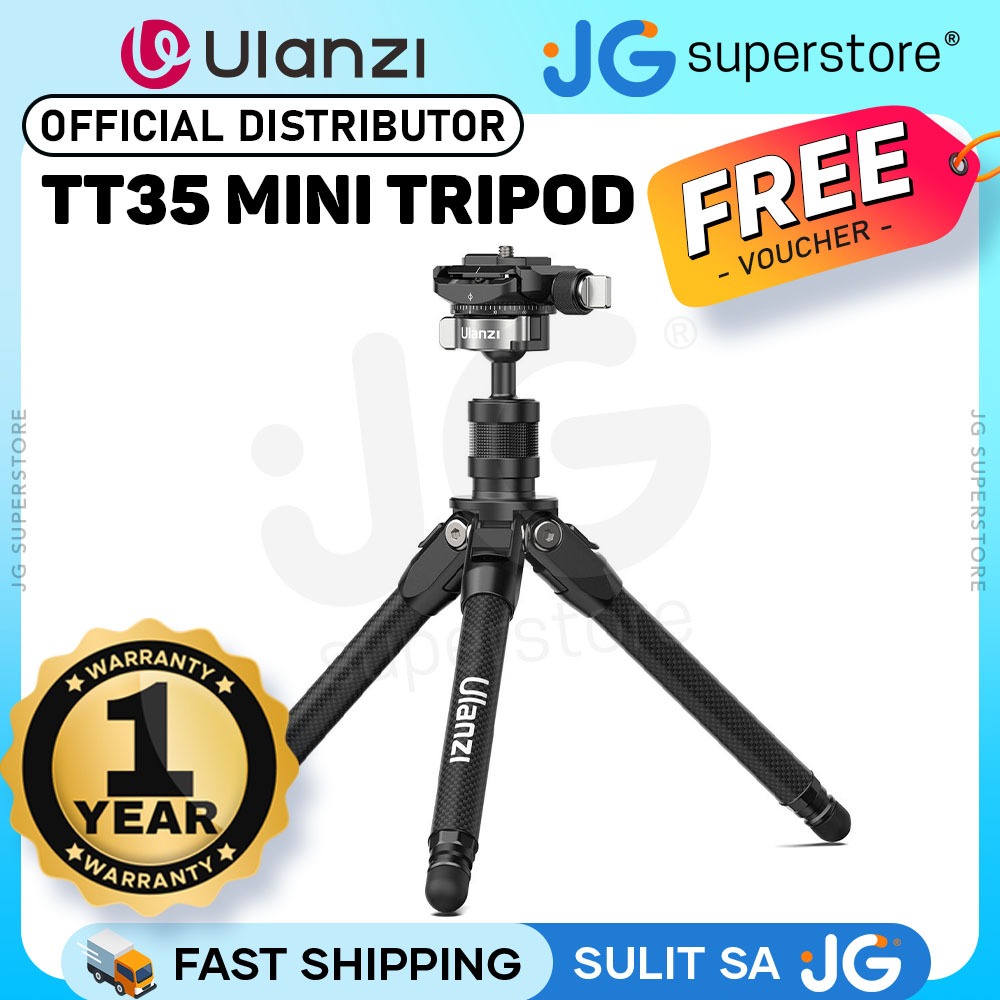 Ulanzi TT35 Carbon Fiber Hiking Stick Tripod Kit with Arca-Type Quick ...