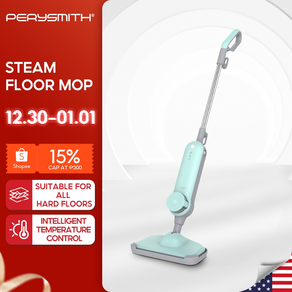 PerySmith Electric Steam Floor Mop with Temperature Control and Large ...