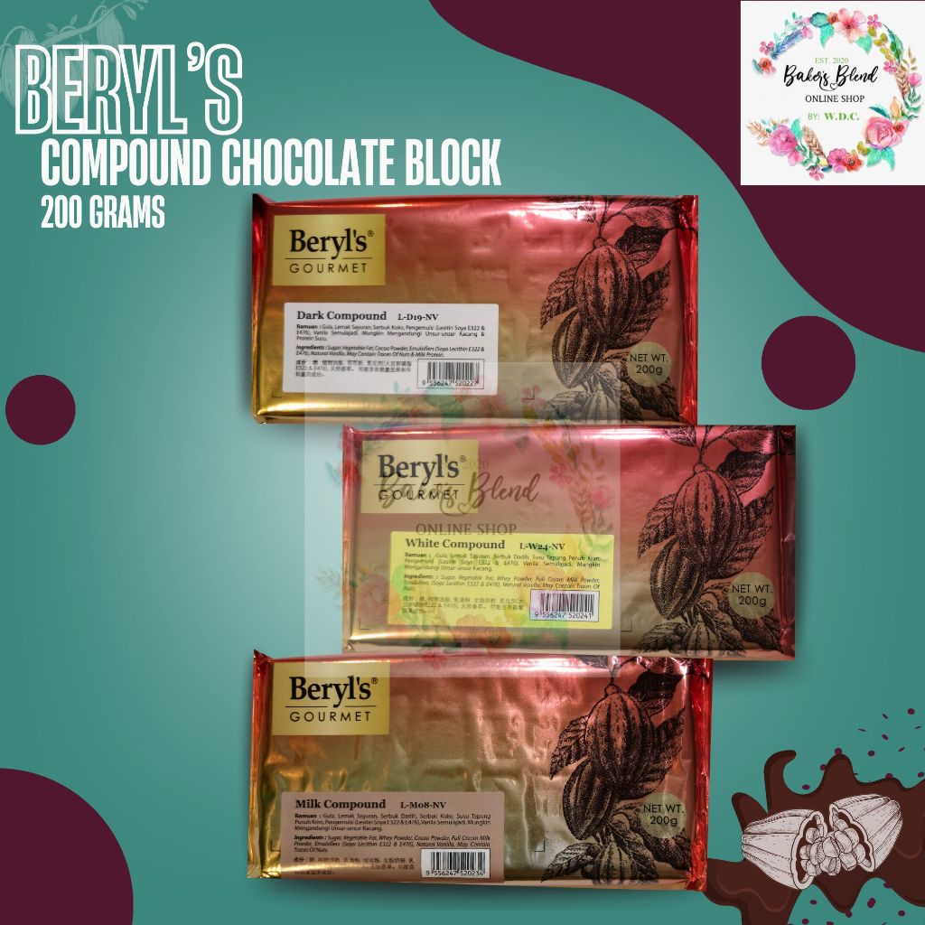 Beryl's Chocolate Compound Block (200g) | Shopee Malaysia