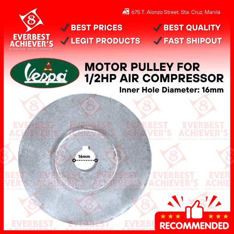 Vespa Air Compressor Motor Pulley for 1/2Hp | Shopee Malaysia