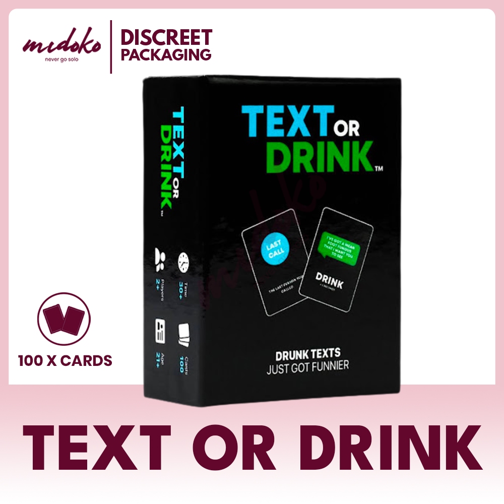 Midoko Text Or Drink Drinking Card Game for Parties, Pre-games, and ...