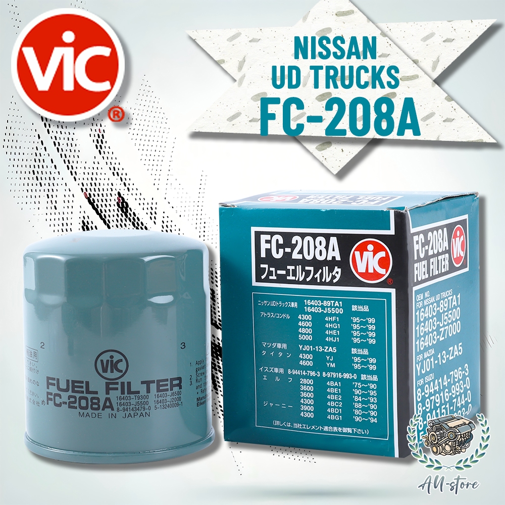 VIC FC-208A fuel filter Made In Japan For NISSAN UD TRUCKS,MAZDA,ISUZU ...