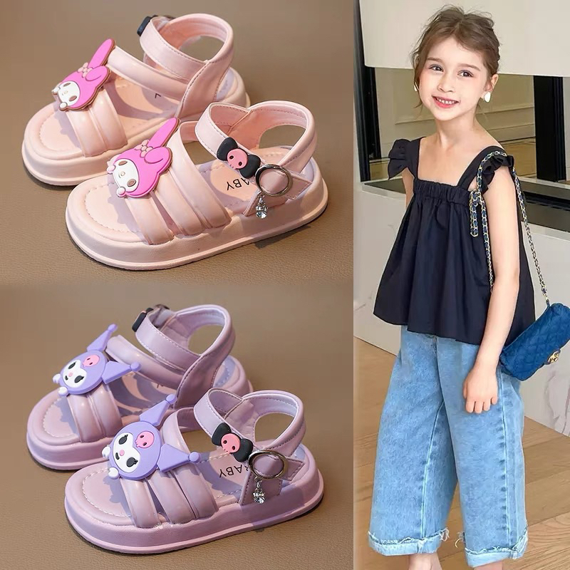 FASHION SANDALS 222-5 New kuromi melody cartoon slide sandals for kids girl's | Shopee Malaysia