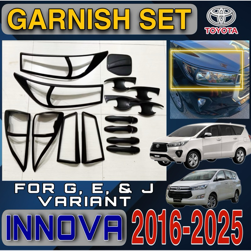 Toyota Innova 2016-2025 Garnish Set (BLACK) | Shopee Malaysia