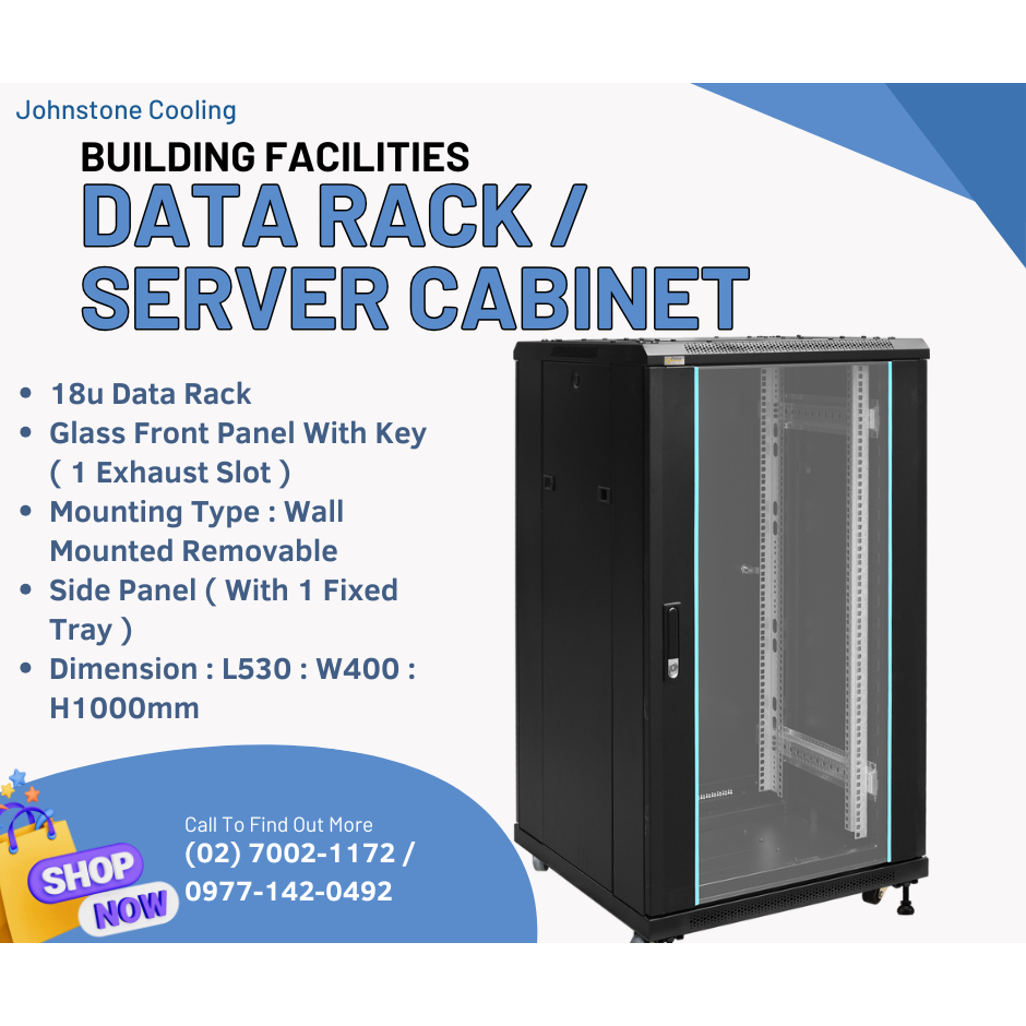 18U Server Rack , Data Rack Cabinet, Data Rack Shelf, Network Rack , Data Cabinet (self-assemble ...