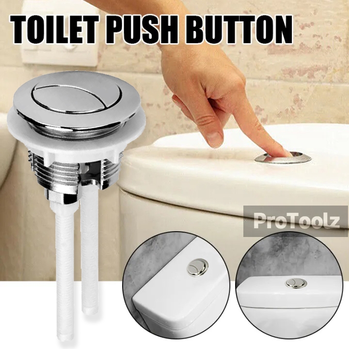 Plastic Dual Flush Toilet Water Tank Push Button With 2 Rods for 38/48 ...