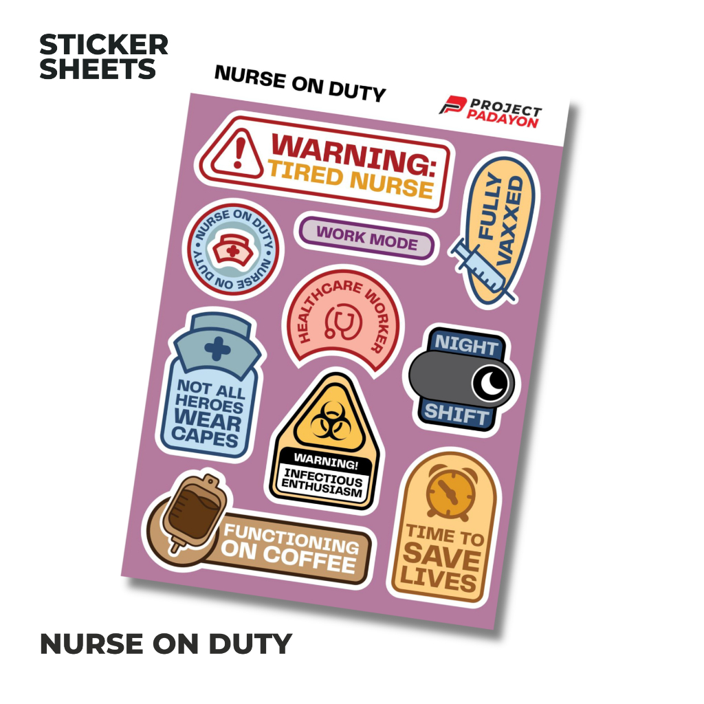 "Nurse On Duty" theme stickers by Project Padayon | Shopee Malaysia