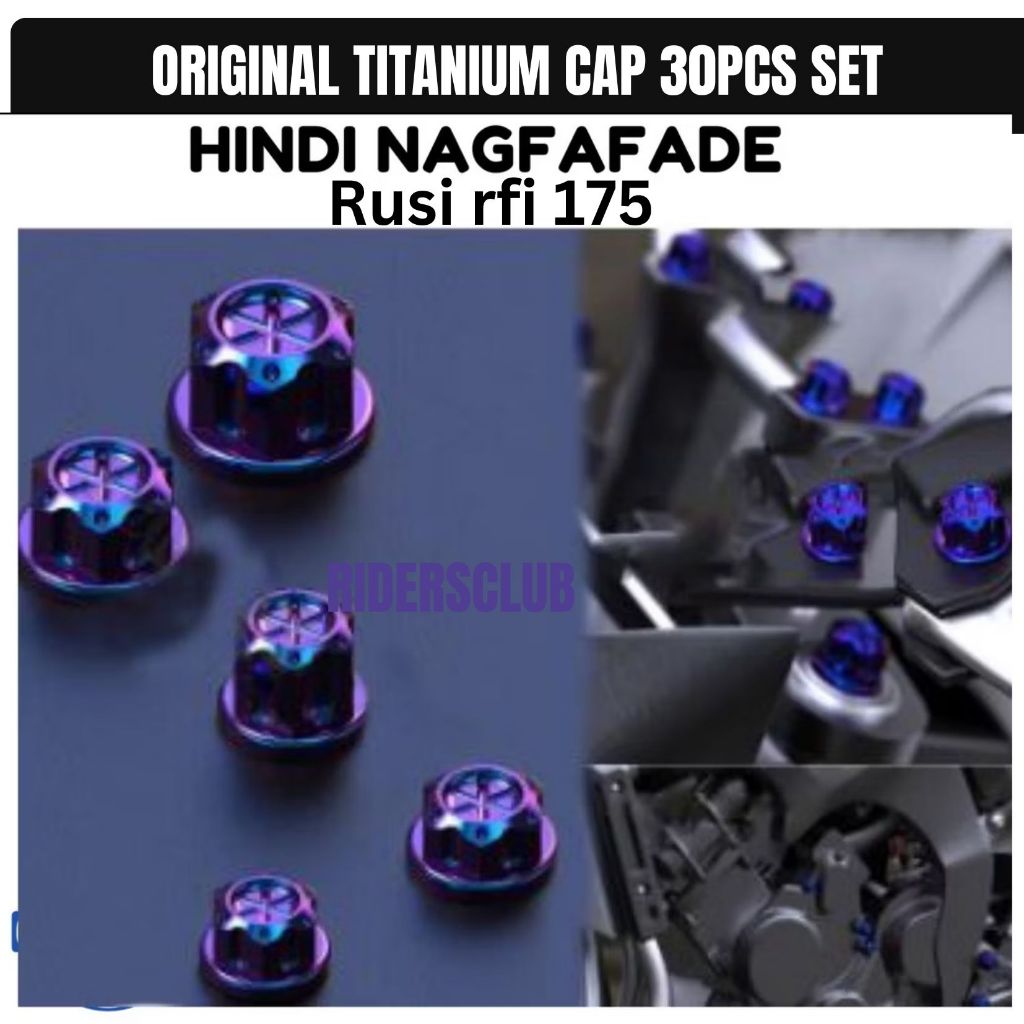 Rusi rfi 175 TITANIUM BOLT Cap Crew Nut Universal 30 Pcs Set Motorcycle ...