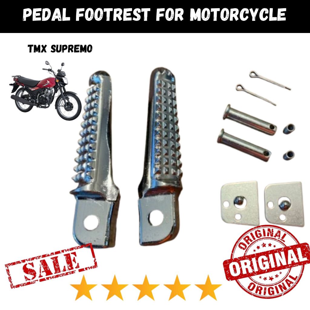 SILVER PEDAL FOOTREST for tmx supremo with bolts for motorcycle FOOT ...