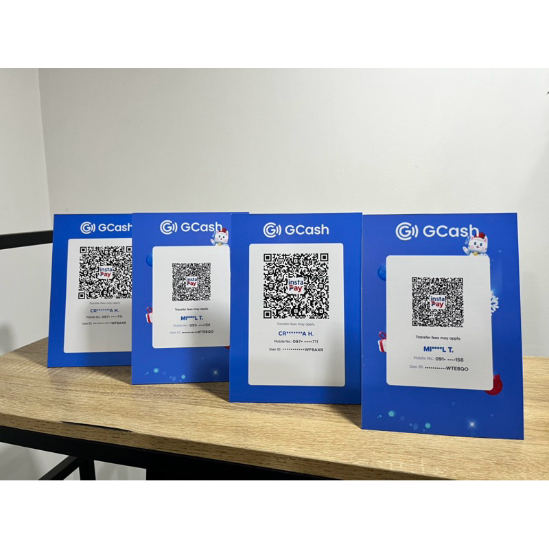 Brand new custom Sticker on sintra QR code display with stand for GCash ...