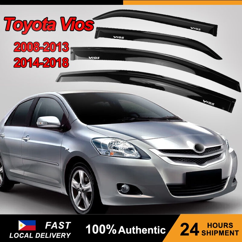 Toyota Vios Batman 2008 to 2013/2014 to 2018 OEM Window Door Rain Visor Black Quality | Shopee ...