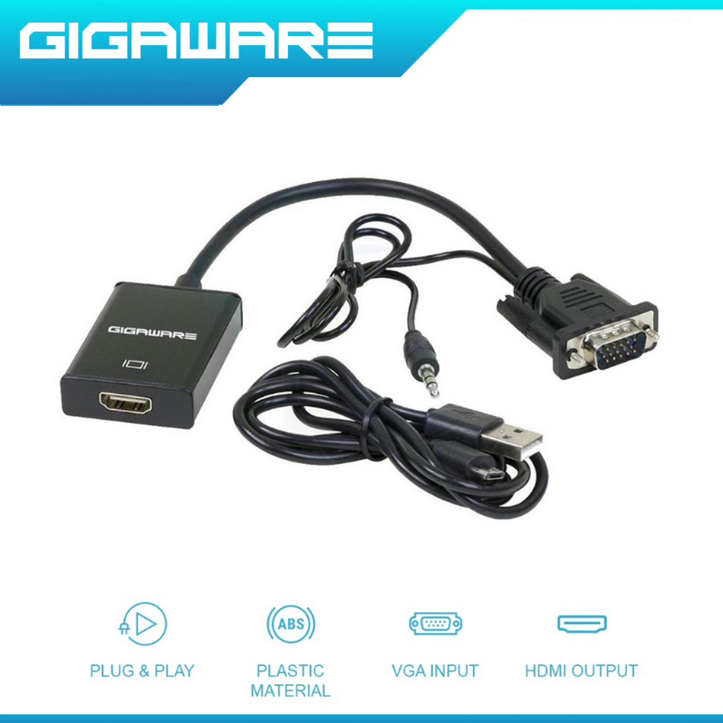 Gigaware VGA To HDMI (Black) | Shopee Malaysia