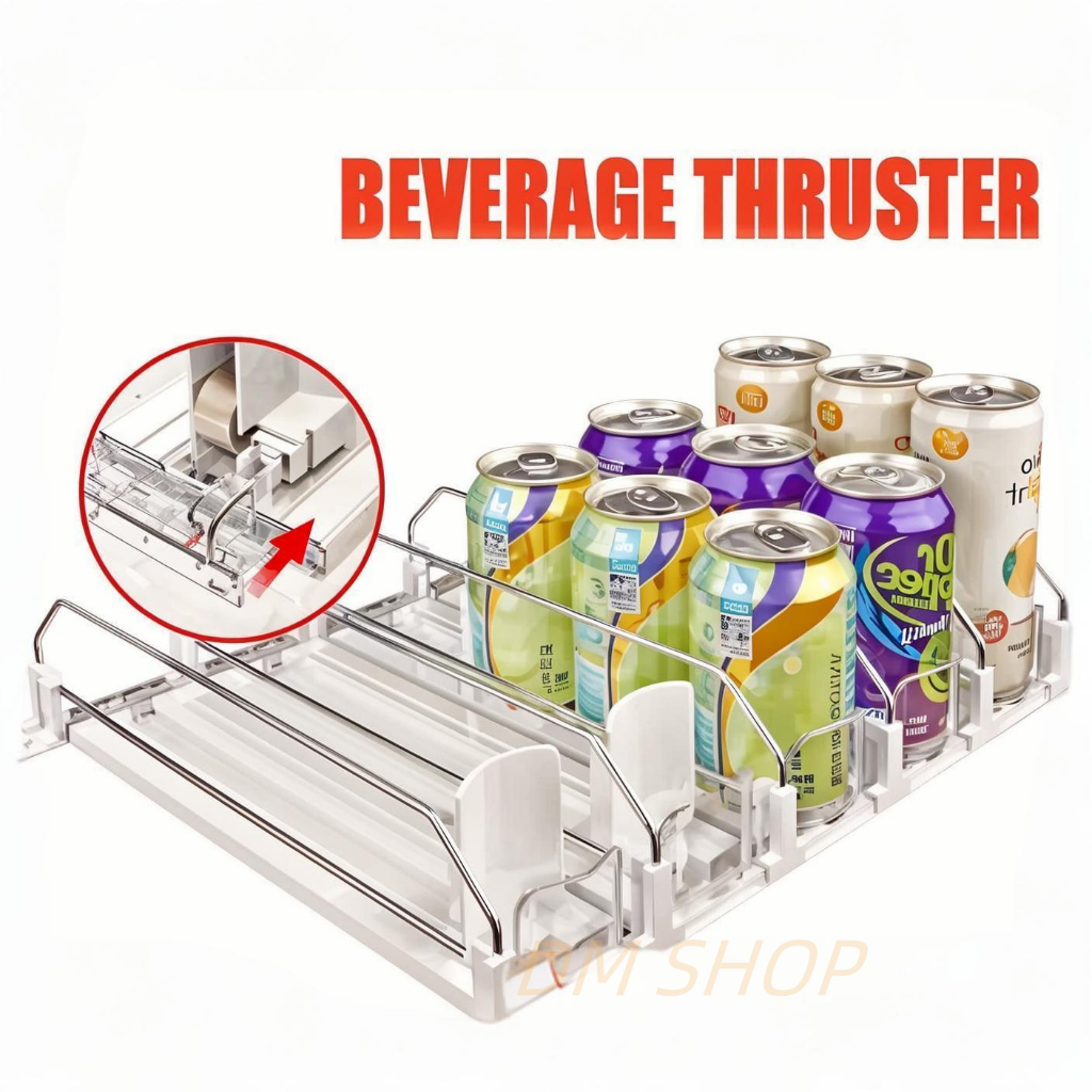 Shelf Auto Sliding Replenishment Drink Pusher Drink Can Organizer ...