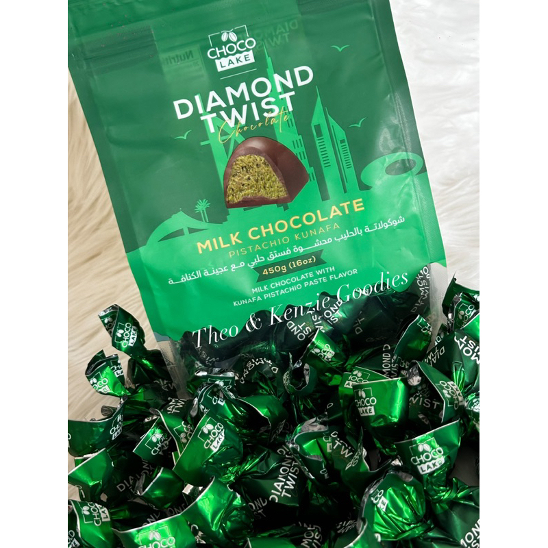 KUNAFA PISTACHIO Choco Lake Milk Chocolate - Imported from Middle East ...