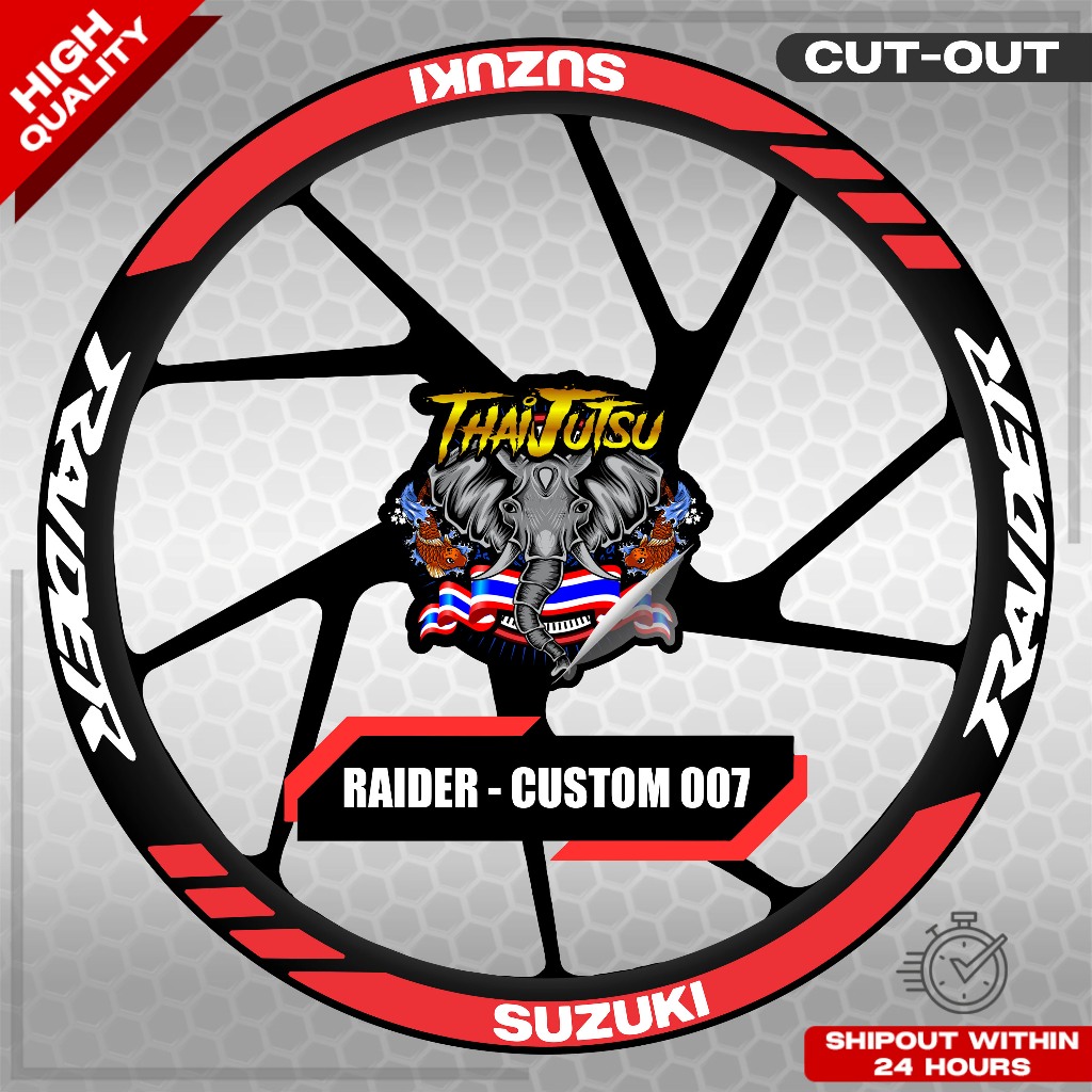 RAIDER R150 MAGS STICKER SET ( 2 MAGS ) - CUSTOM 007 | VINYL WATERPROOF ...
