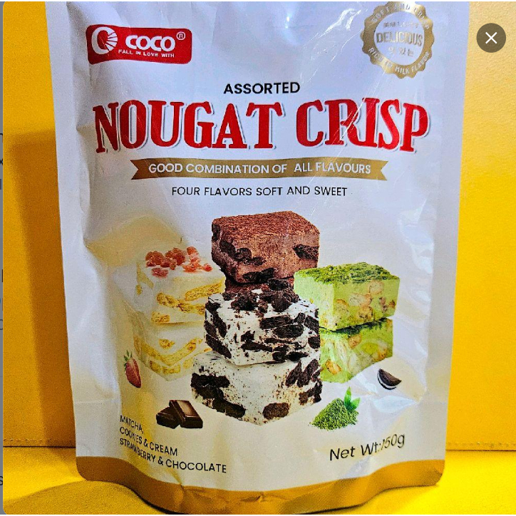 Coco Nougat Crisp Assorted Flavors Chewy Nougat (aprox 15-16pcs ...