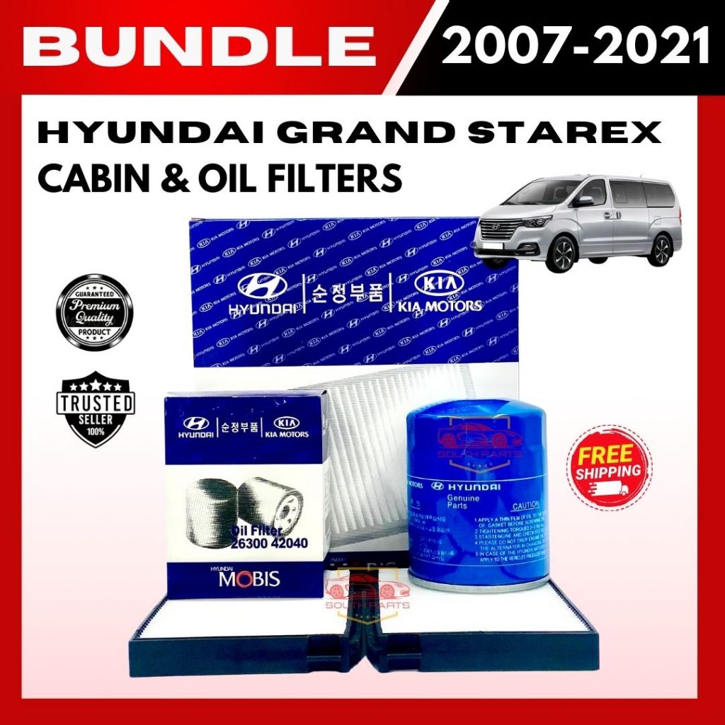 BUNDLE CABIN & OIL FILTERS for HYUNDAI GRAND STAREX (2007-2021) (97617 ...