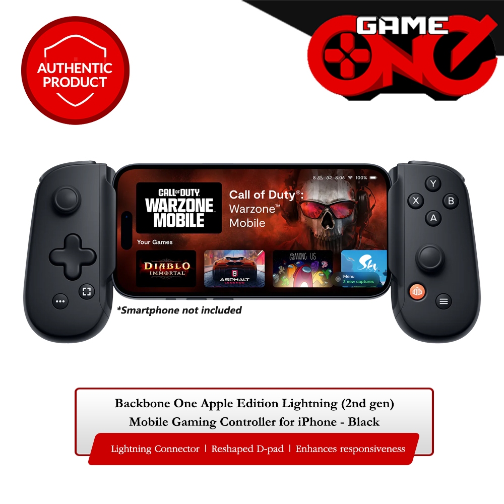 Backbone One USB-C/ Lightning Mobile Gaming Controller - Black | Shopee ...