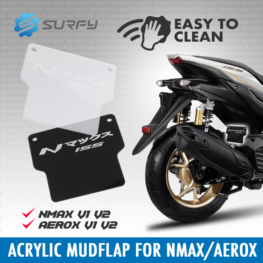 YAMAHA Nmax V1 V2 Mud Flap Acrylic Japanese Font Design 3mm Heavy Duty ...