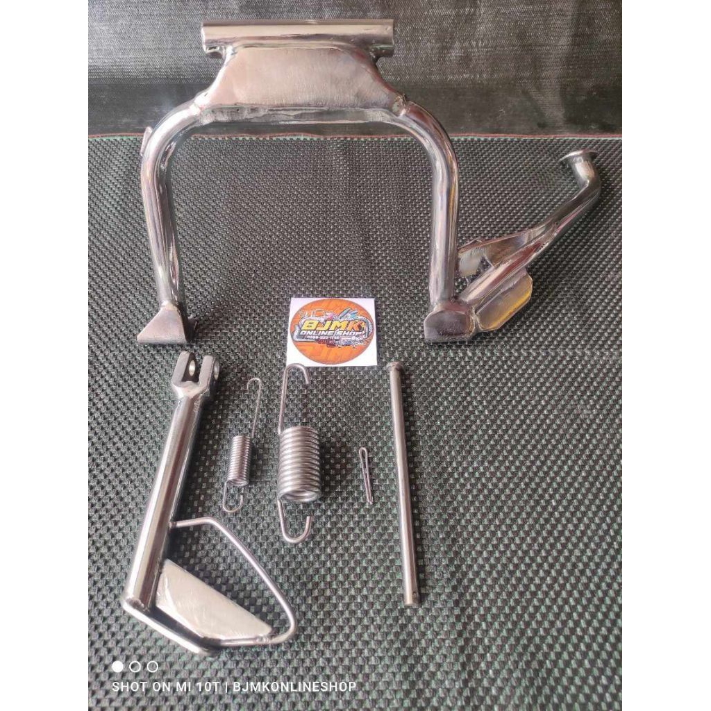 STAINLESS CENTER STAND SIDE STAND FREE EHE ( AEROX 155 V1 )& ( AEROX ...