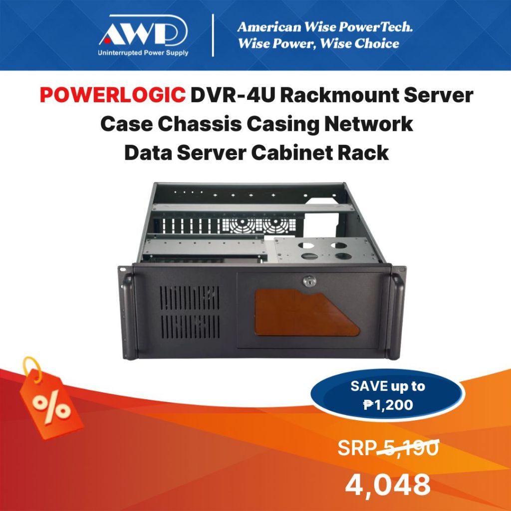 POWERLOGIC DVR-4U Rackmount Server Case Chassis Casing Network Data ...