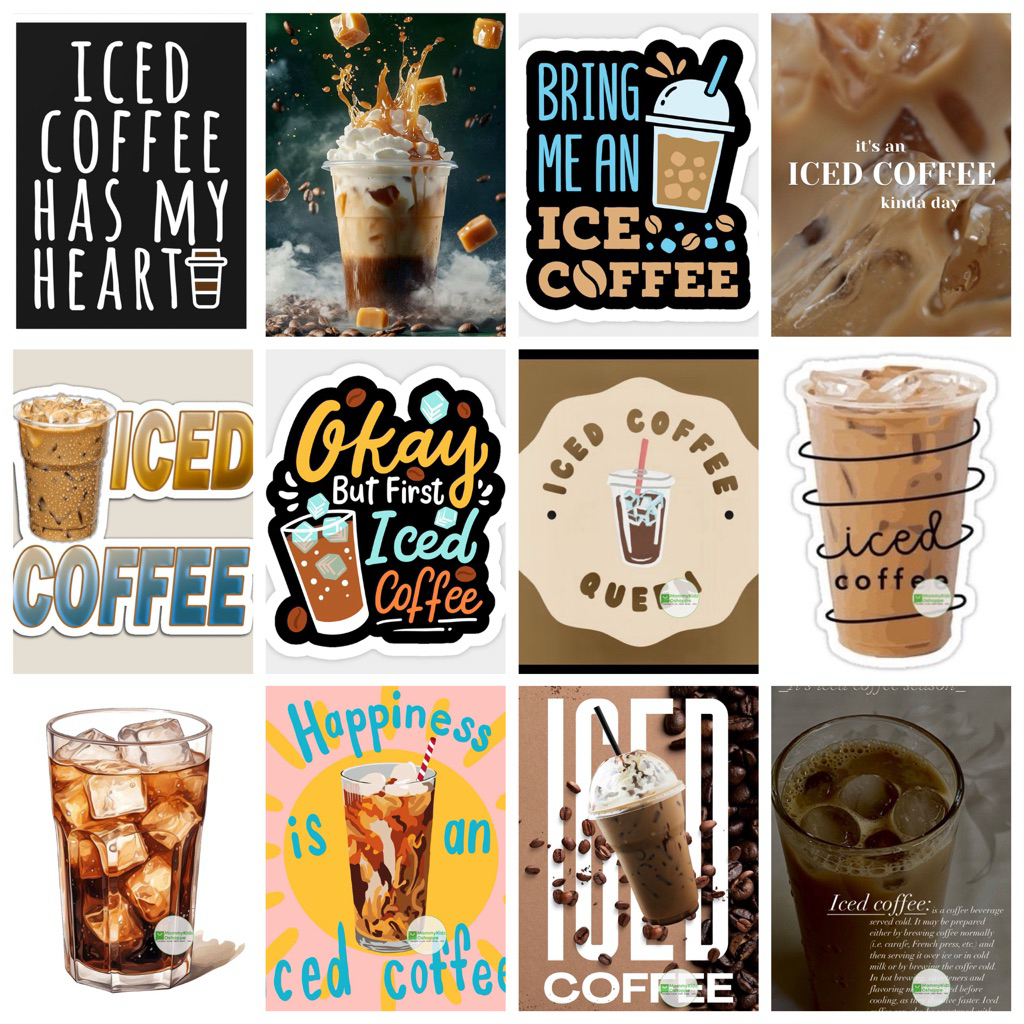 ICED COFFEE B2 Illustration wall decor A4 size Laminated | Shopee Malaysia
