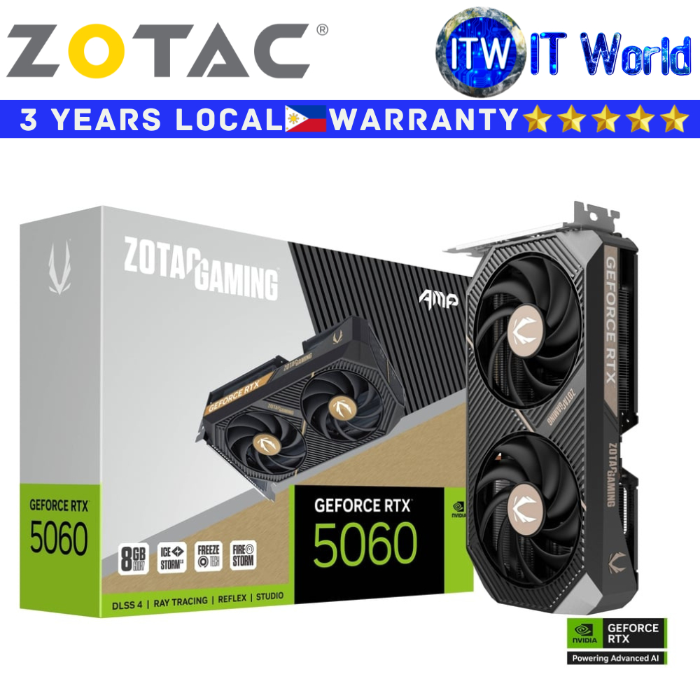 Itw | Zotac RTX 5060 8GB GDDR7 AMP Gaming Geforce Graphic Card (ZT ...