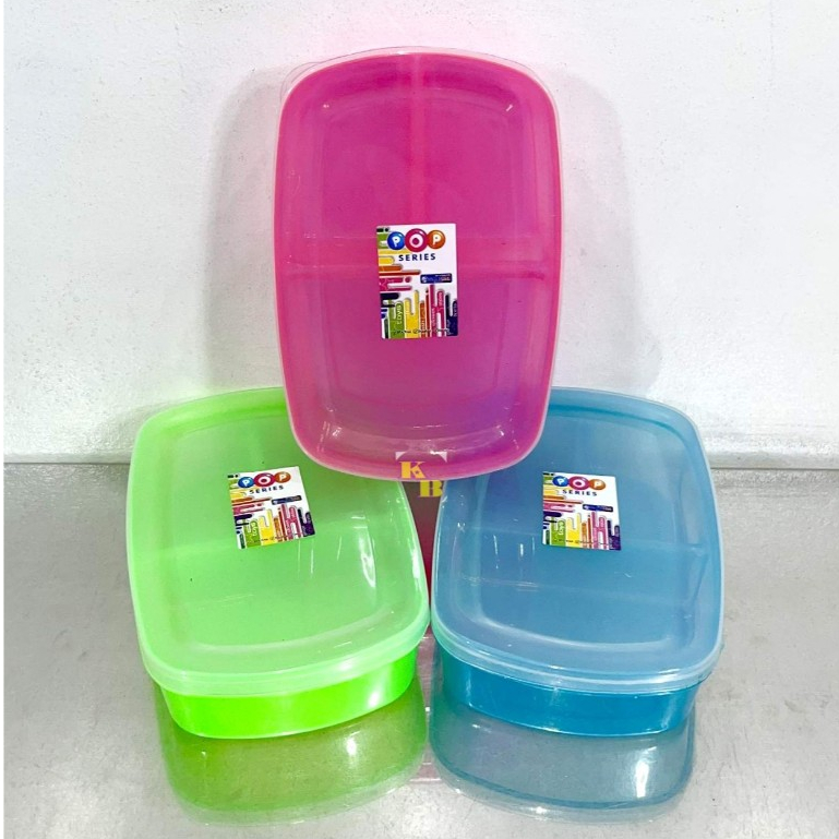 Rectangular Lunch Box Jumbolita Food Keeper with 3 Compartment (Choose ...